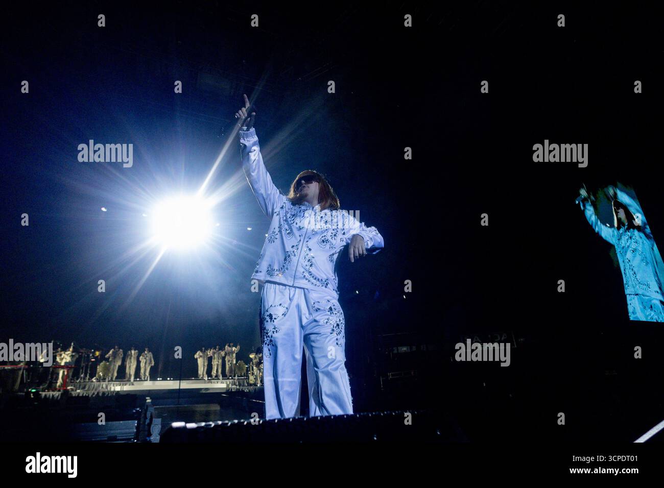 The singer Rusowsky during a concert at the Movistar Arena, on ...