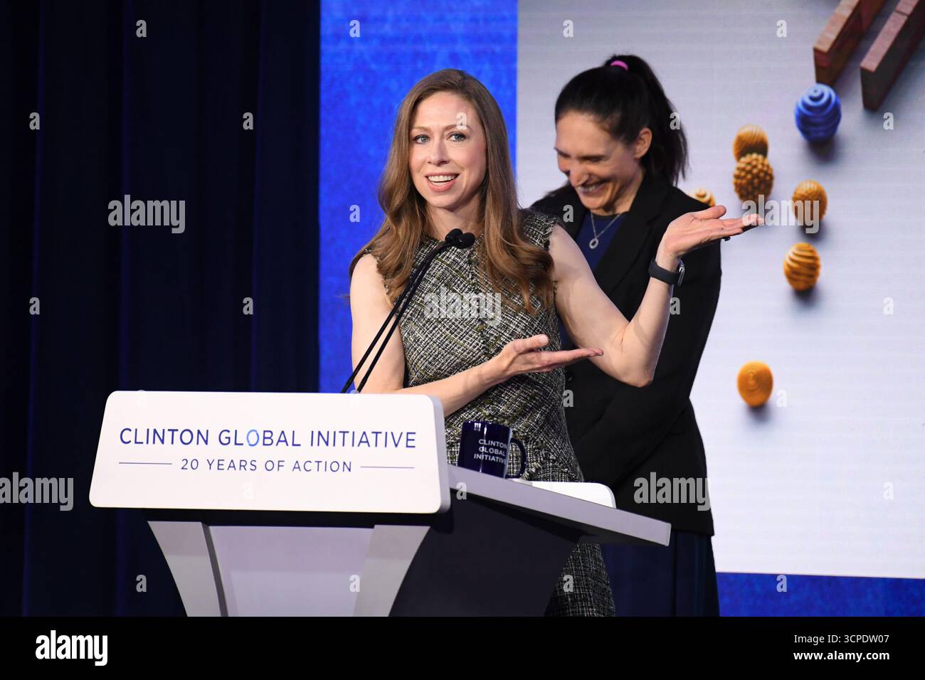 Chelsea Clinton onstage at the Clinton Global Initiative 2025 Annual ...