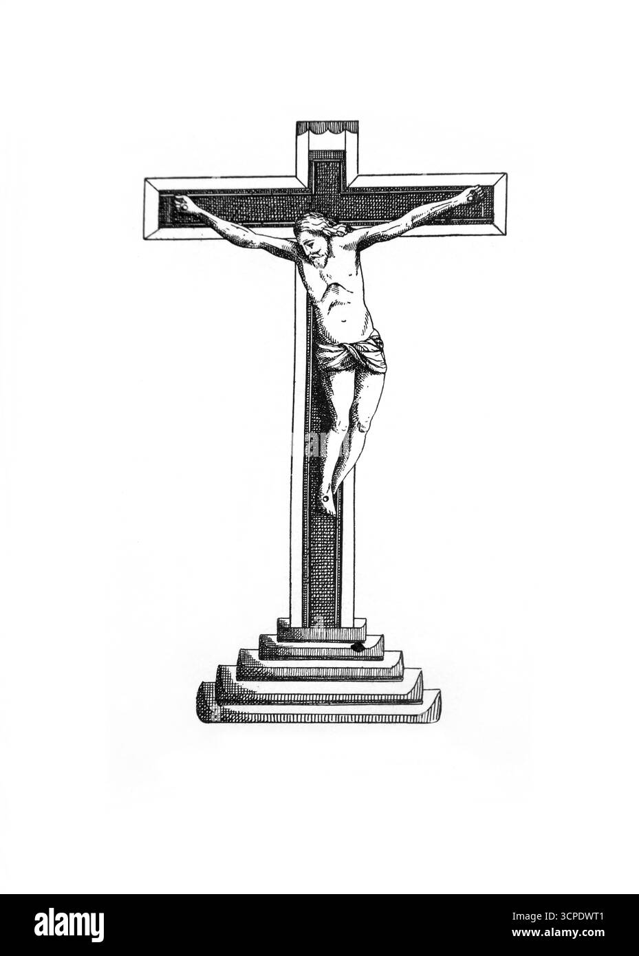 Crucifixion of jesus of nazareth Black and White Stock Photos & Images ...