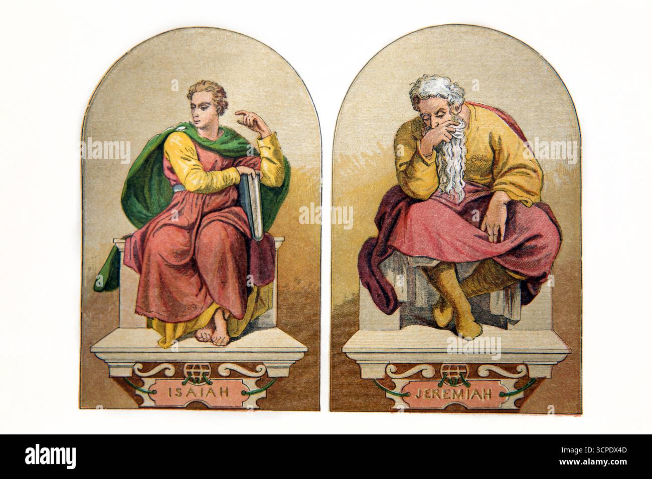 Illustration of Saints Isaiah and Jeremiah as depicted in the Sistine ...