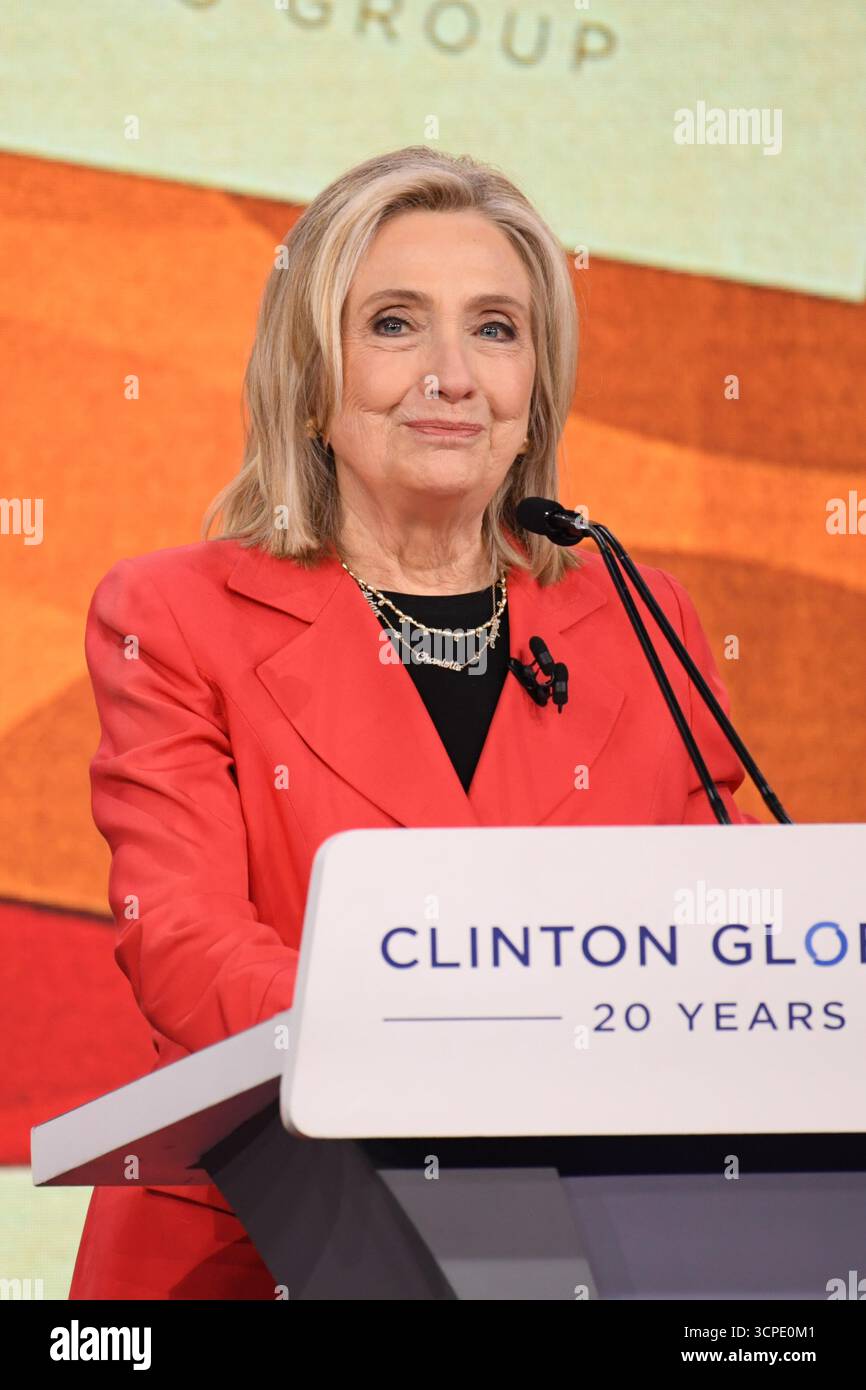 Hillary Clinton onstage at the Clinton Global Initiative 2025 Annual ...