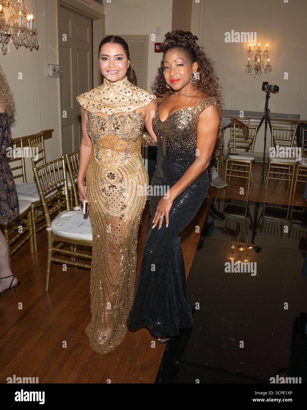 Luisa Diaz and N' Kenje attends Diana Mahrach Couture NYFW SS26 Front ...
