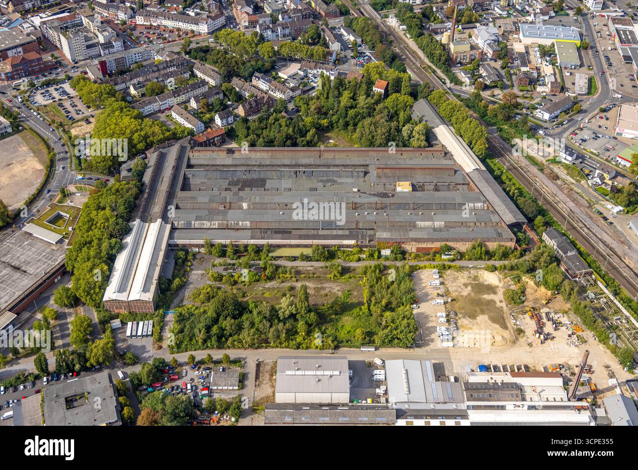 Luftbild, ehemaliges MCS Technologies GmbH Werksgelände an der Thyssenstraße, Dinslaken ...