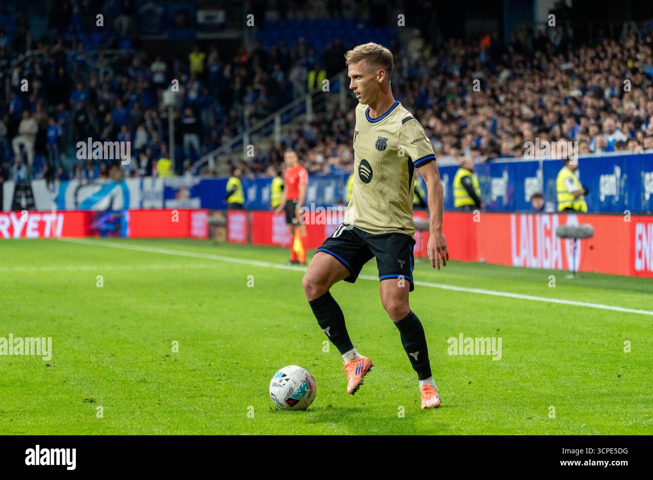 Dani Olmo (N20) in action during La Liga game between Real Oviedo and ...