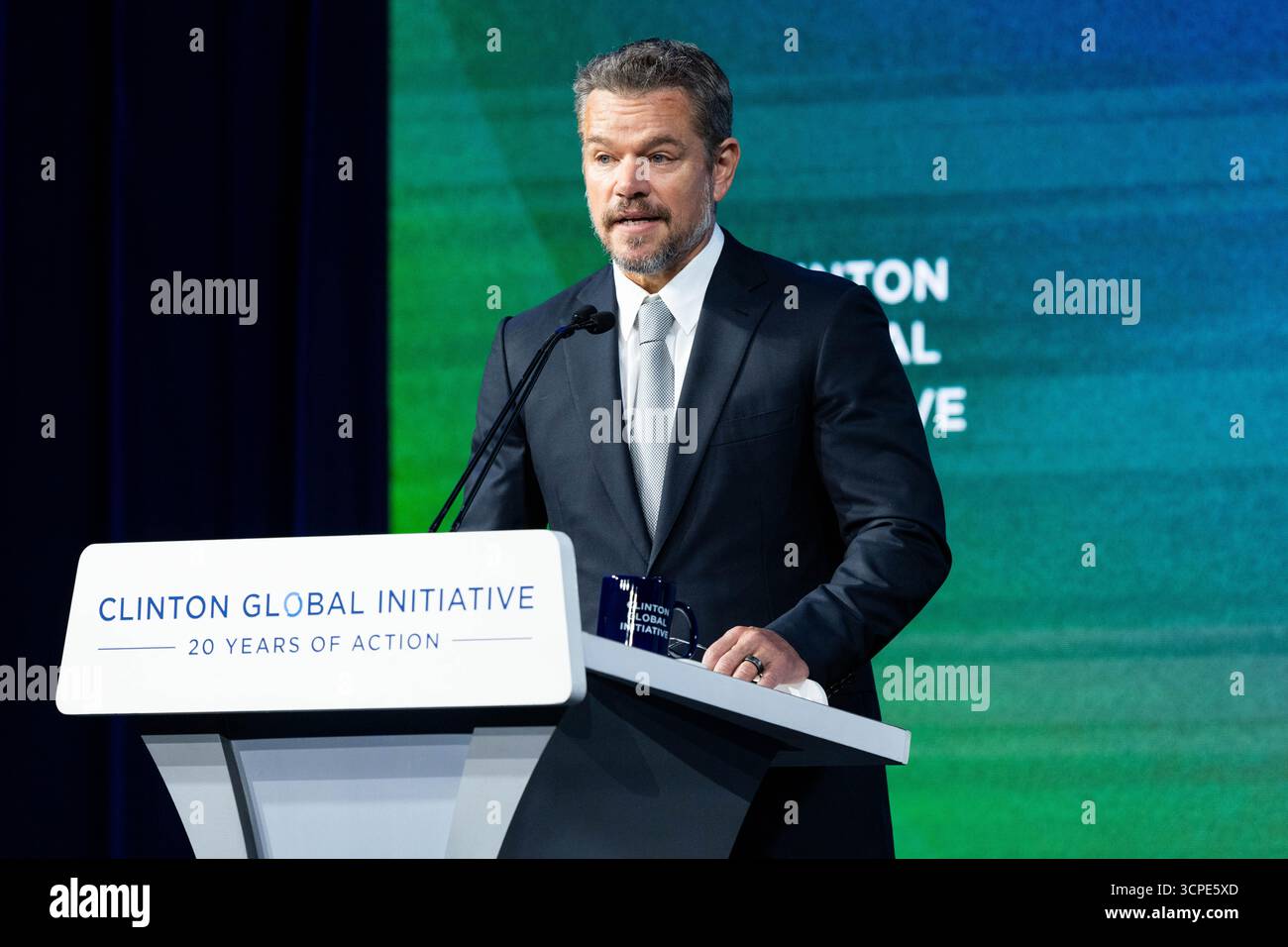 Matt Damon, Actor and Co-Founder, Water.org & WaterEquity, speaking at ...