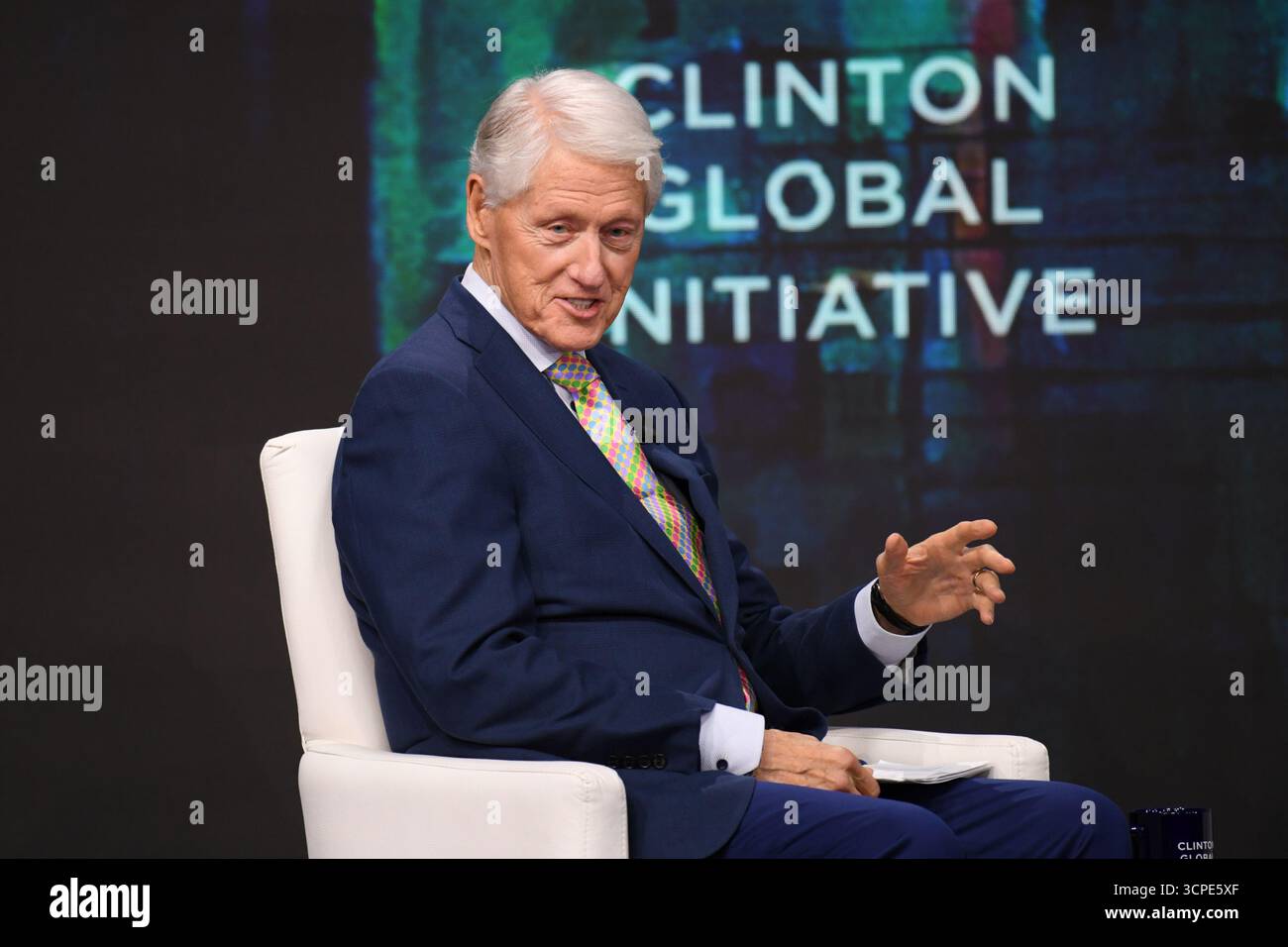 Bill Clinton onstage at the Clinton Global Initiative 2025 Annual ...