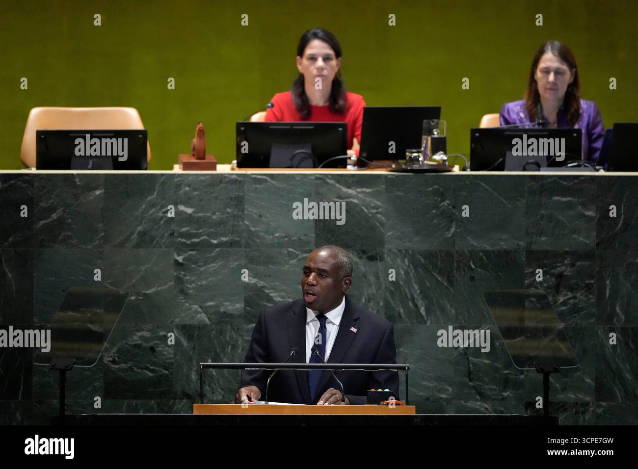 Deputy Prime Minister of the United Kingdom David Lammy addresses the ...