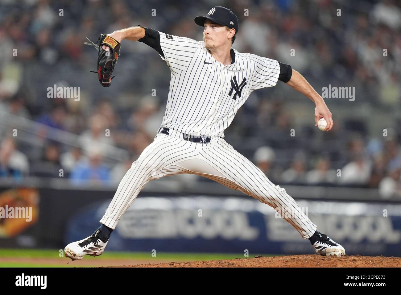 New York Yankees' Max Fried pitches during the seventh inning of a ...