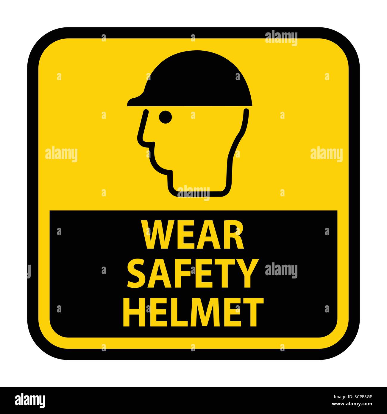 This image depicts a clear and bold safety sign reminding workers to ...