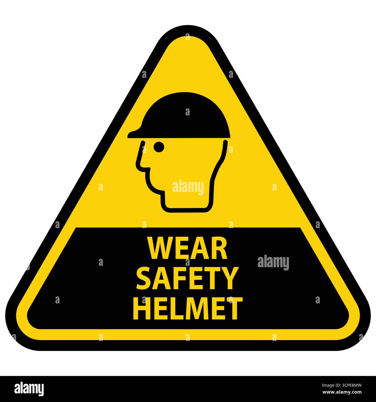 This image features a warning sign instructing individuals to wear a ...