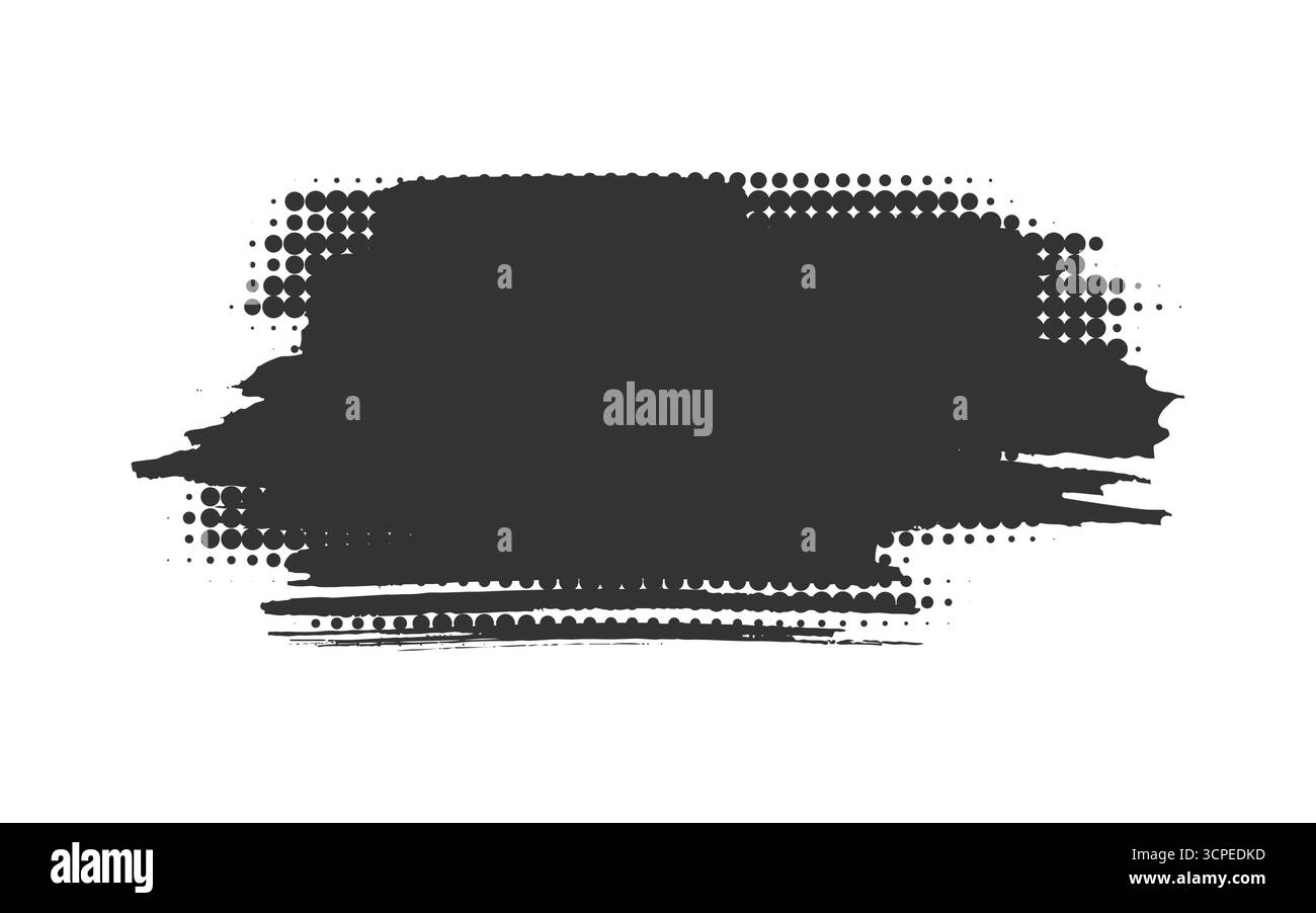 Grunge blot with rough edges. dry brush stroke textured ink smudge ...