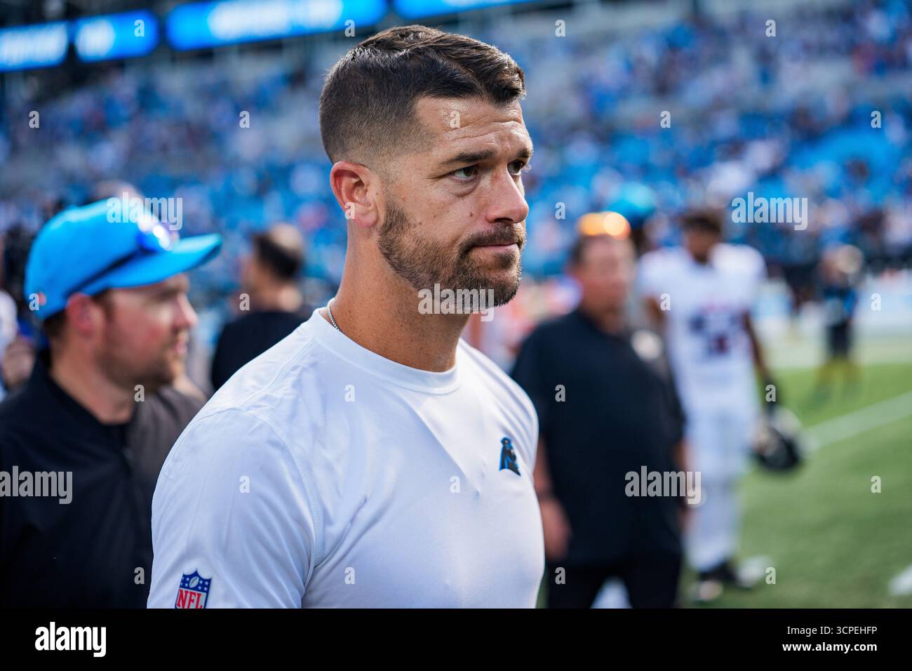 Carolina Panthers head coach Dave Canales looks on after an NFL ...