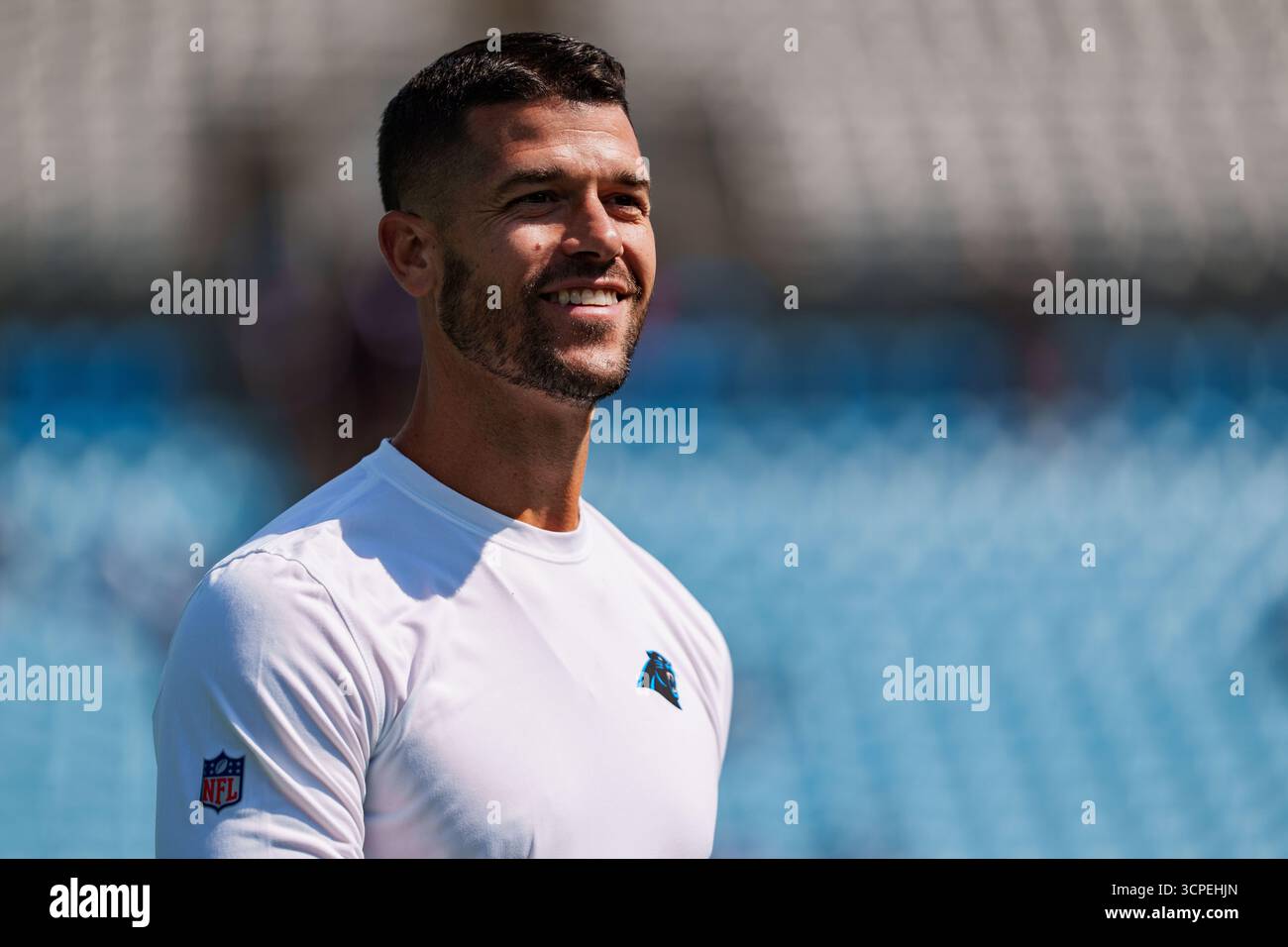 Carolina Panthers head coach Dave Canales looks on before an NFL ...