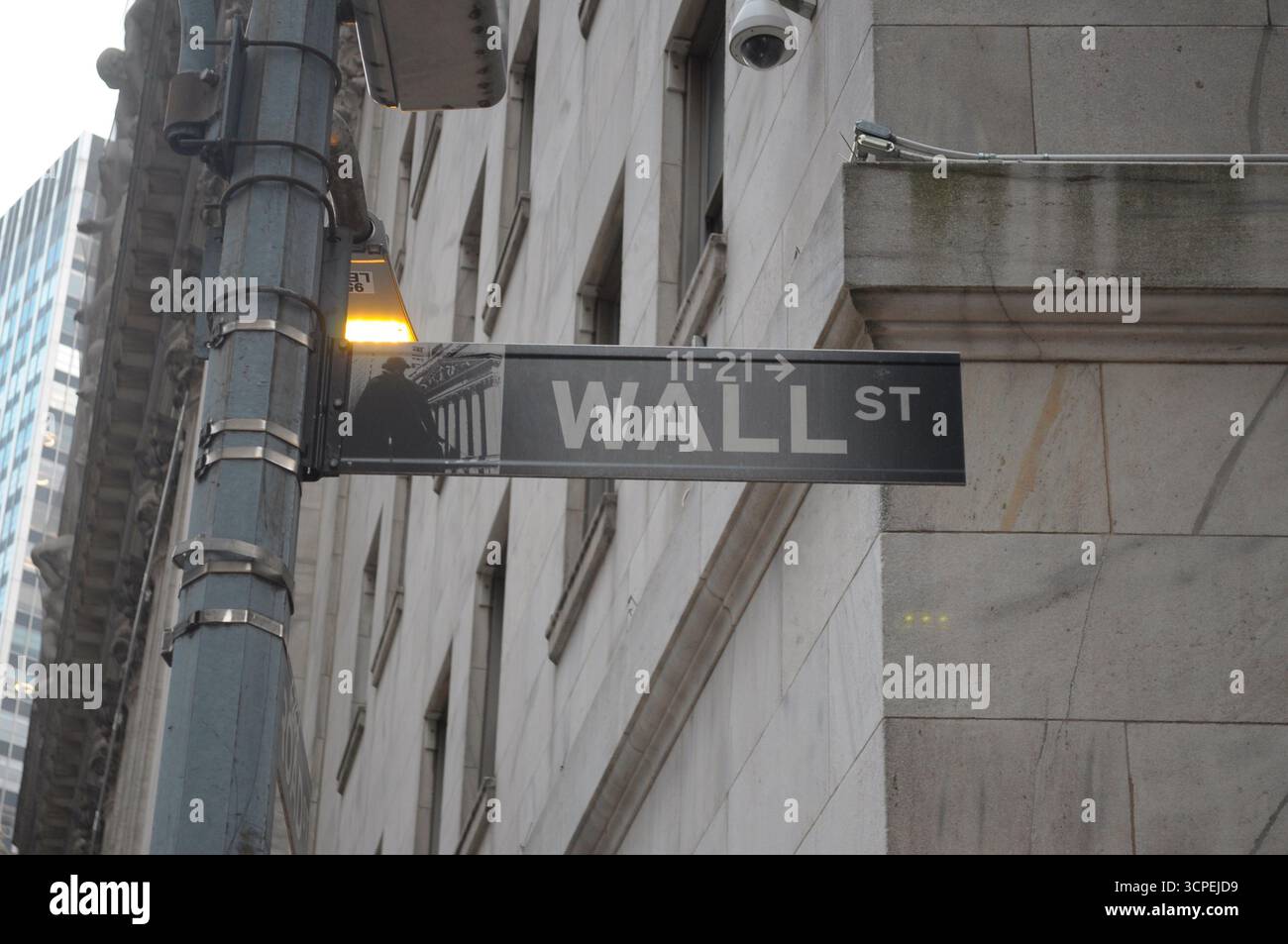 A Wall Street road sign is seen in the Financial District in Manhattan ...
