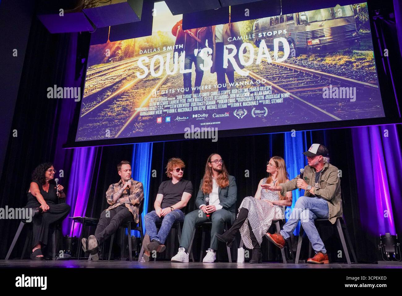 (L-R) Bonnie Laufer, Dallas Smith, Owen Maggs, Laurent Pitre, Camille ...