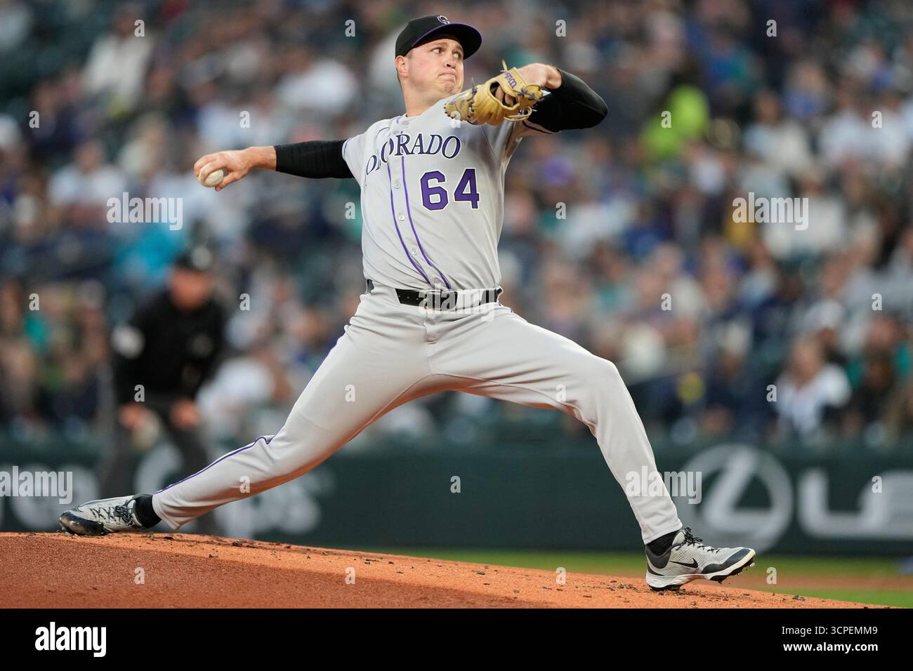 Colorado Rockies starting pitcher Bradley Blalock throws during the ...