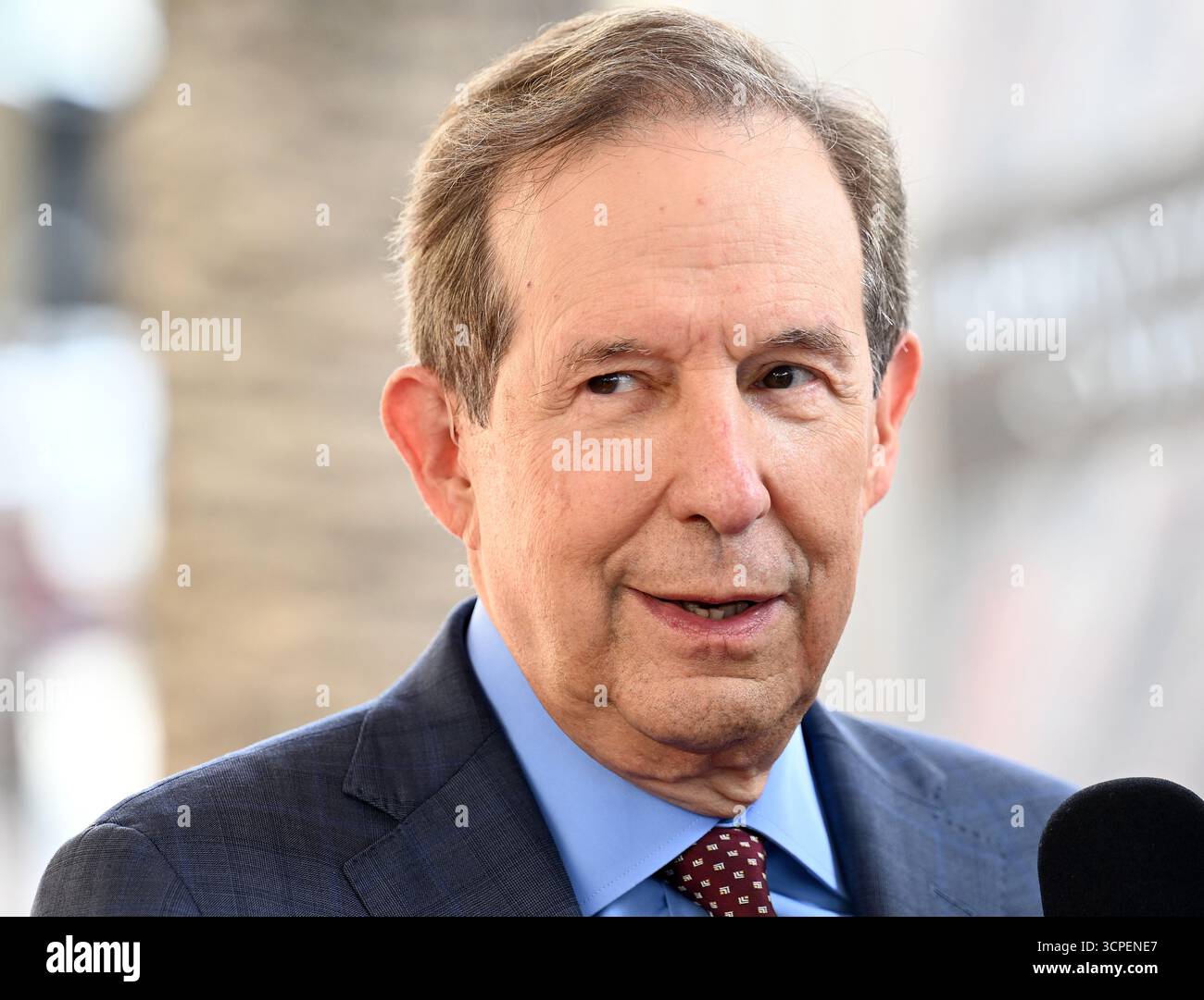 Television Journalist Chris Wallace does interviews at his Star ...