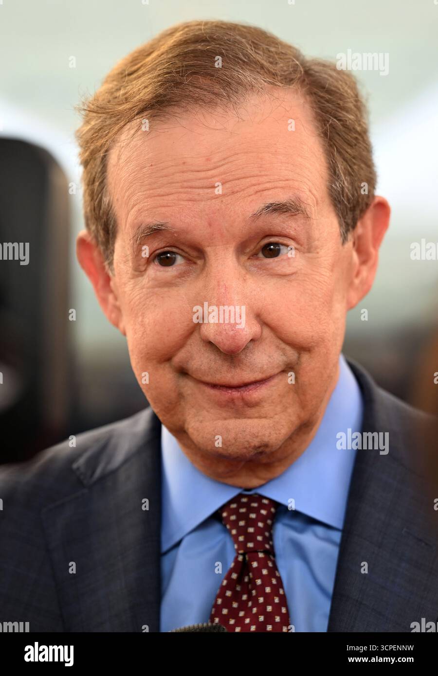 Television Journalist Chris Wallace does interviews at his Star ...