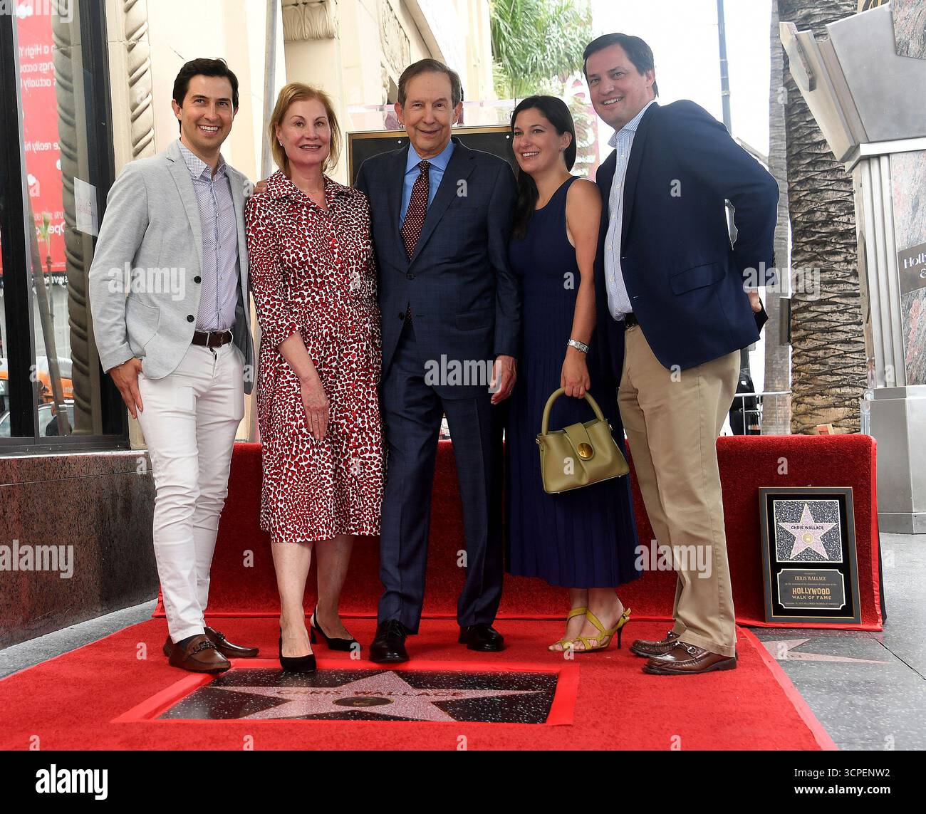 Television Journalist Chris Wallace (center) poses with his wife and ...