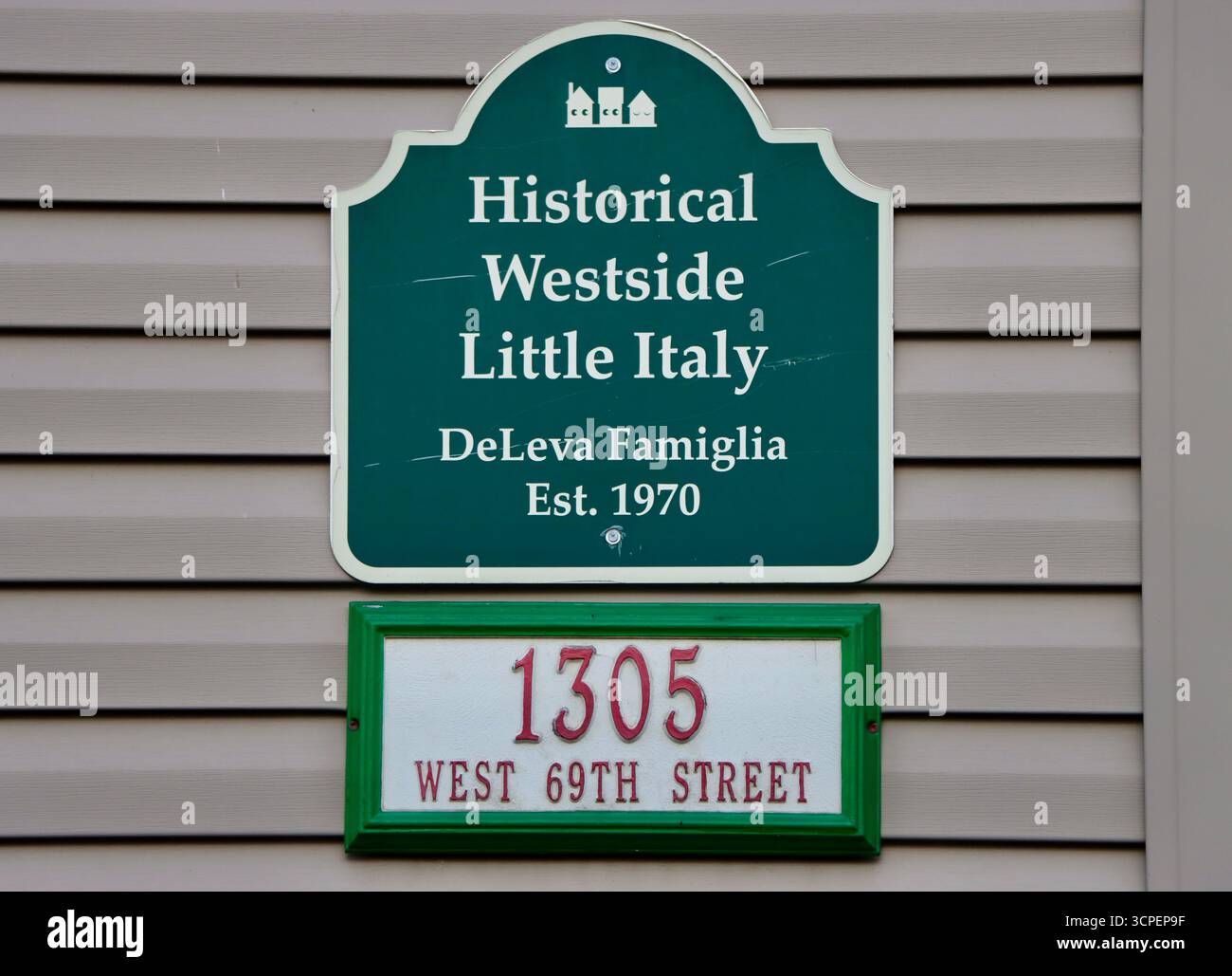 Historical Westside Little Italy sign on West 69th street in Cleveland ...