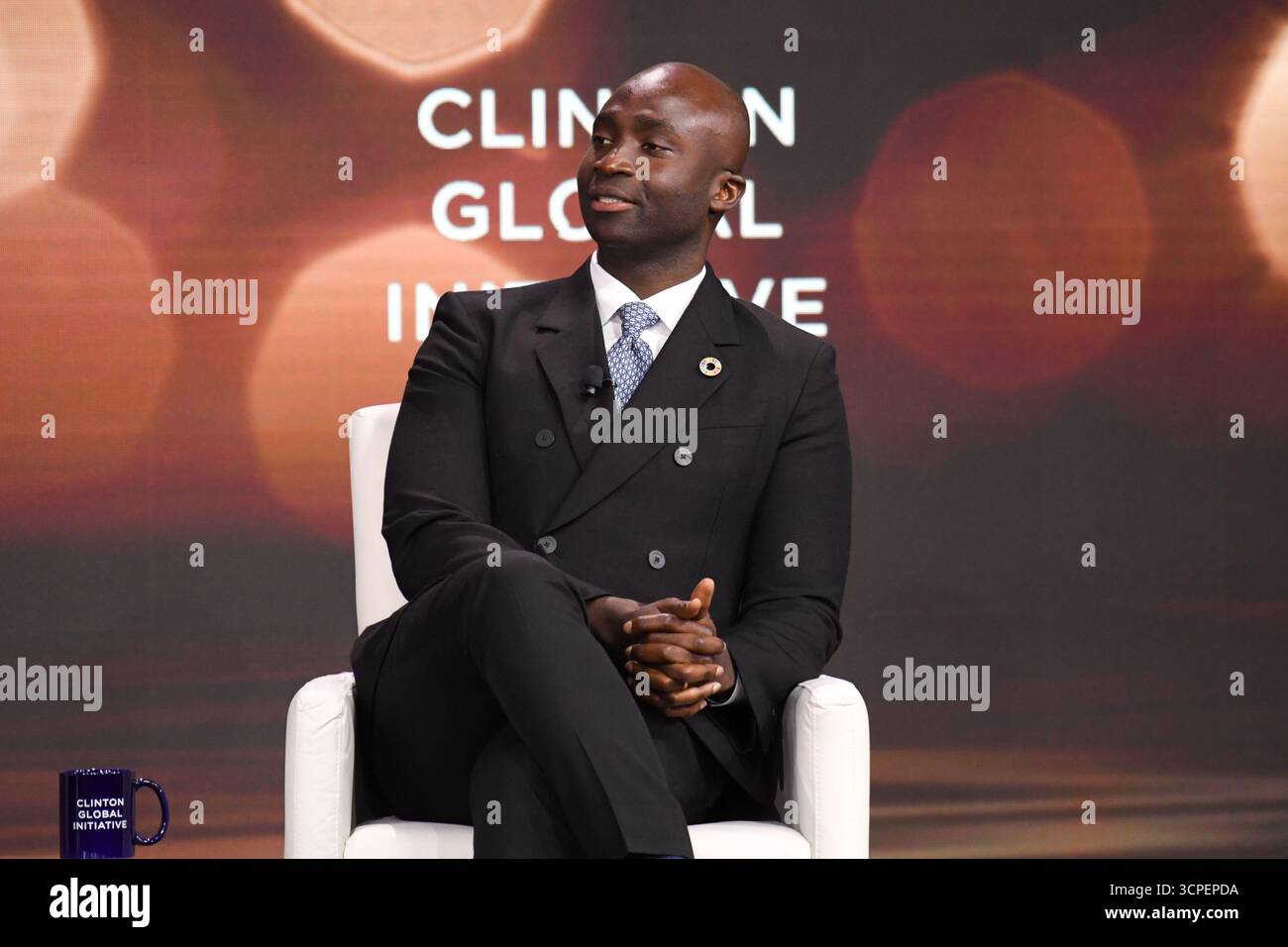 Wemimo Abbey onstage at the Clinton Global Initiative 2025 Annual ...