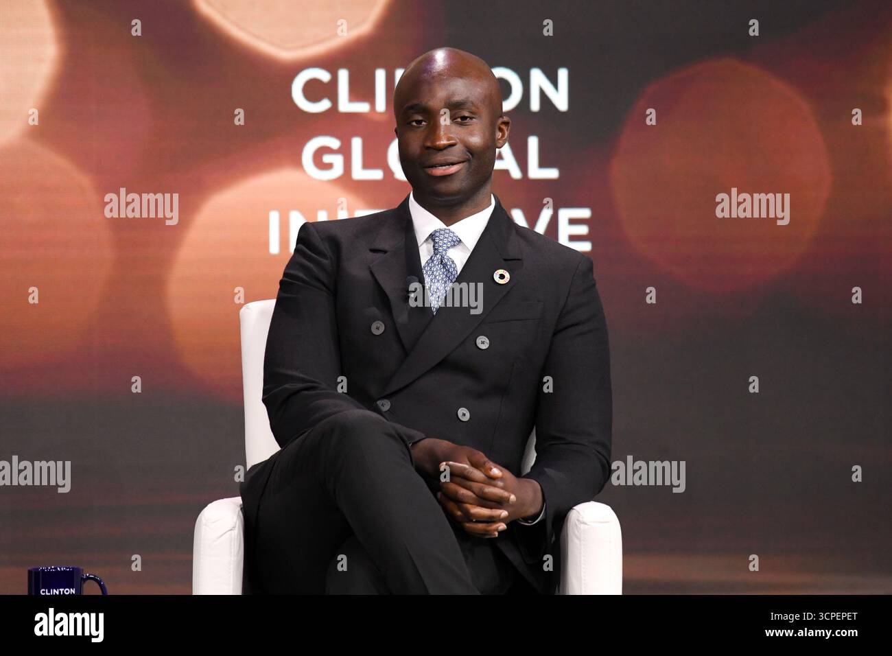 Wemimo Abbey onstage at the Clinton Global Initiative 2025 Annual ...
