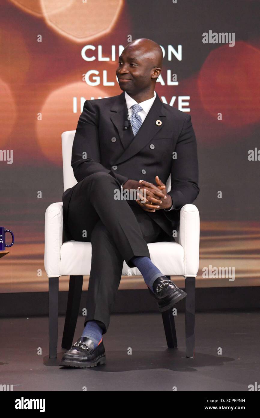 Wemimo Abbey onstage at the Clinton Global Initiative 2025 Annual ...