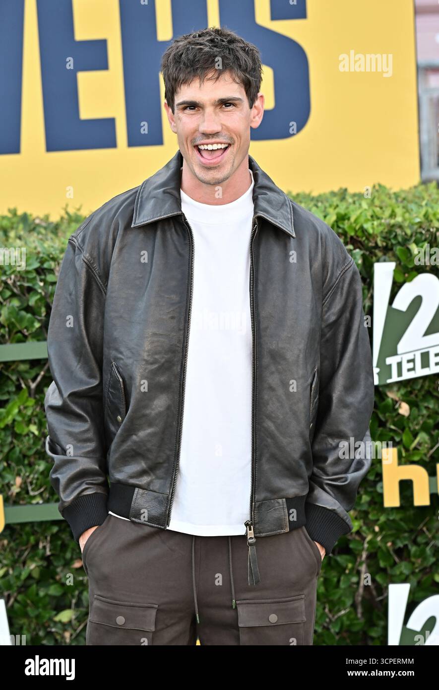 Tanner Novlan arriving to Hulu’s “Chad Powers” premiere at The Rose ...