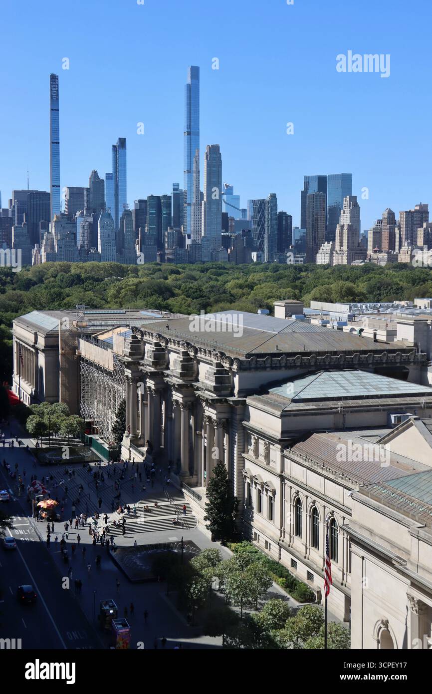 Buildings around Columbus Circle and Central Park South seen over the ...