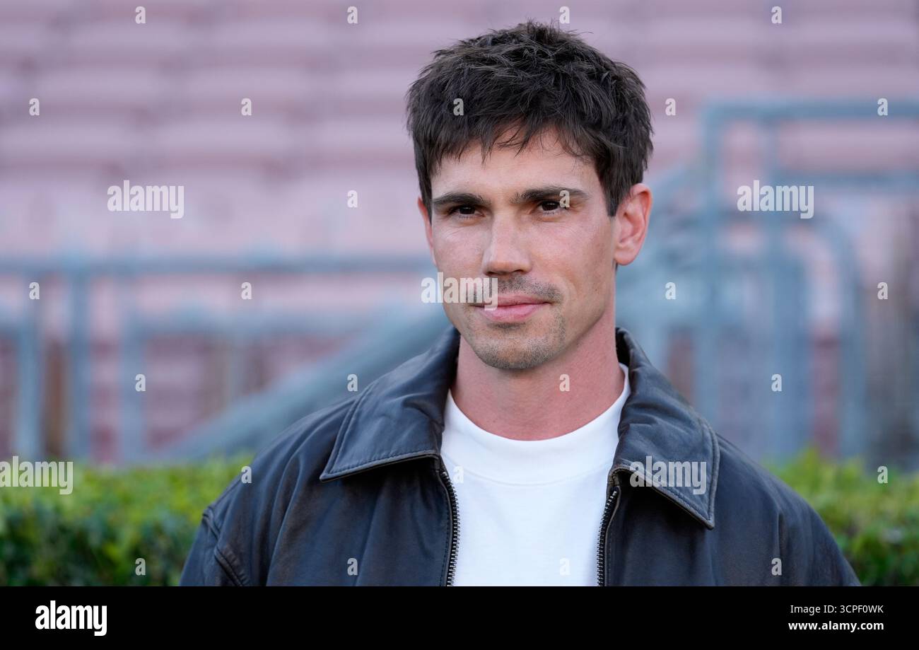 Tanner Novlan arrives at the premiere of the Hulu series "Chad Powers ...