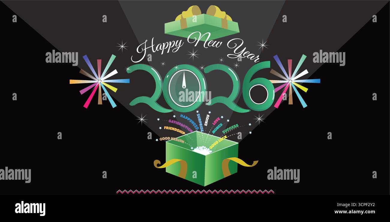 Festive holiday winter clock Stock Vector Images - Alamy