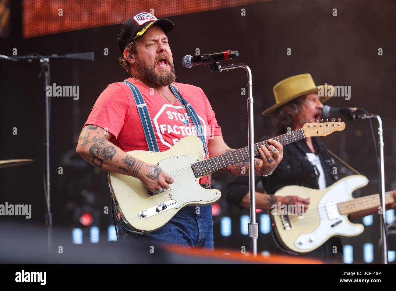 Nathaniel Rateliff & the Night Sweats perform during the Farm Aid 40 ...