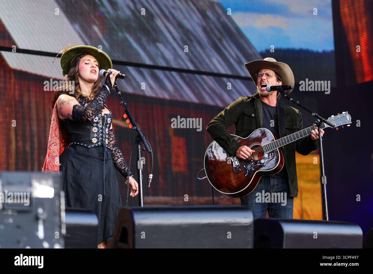 Sierra Ferrell and Lukas Nelson perform during the Farm Aid 40 Music ...