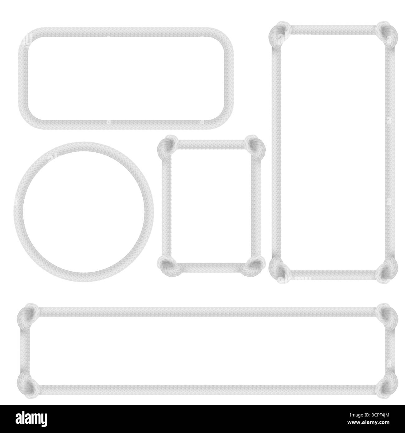 White rope frame borders Stock Vector Images - Alamy