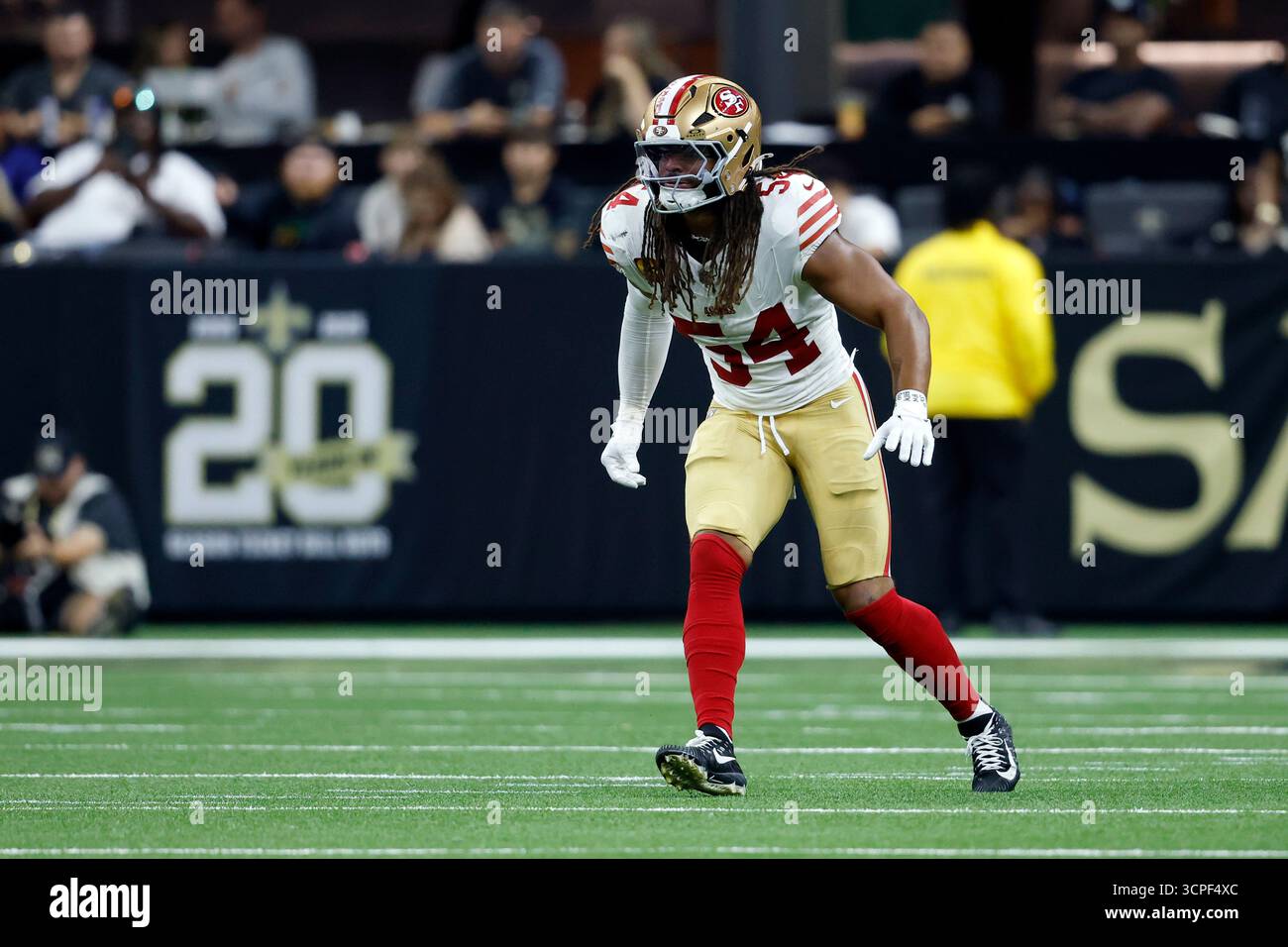 San Francisco 49ers linebacker Fred Warner (54) defends during an NFL ...