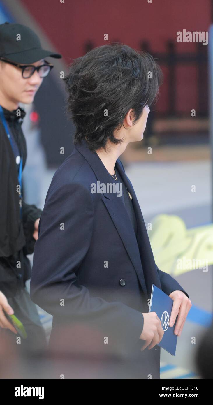 Chinese actor Zhang Xincheng attends an activity in Shanghai, China, 21 ...