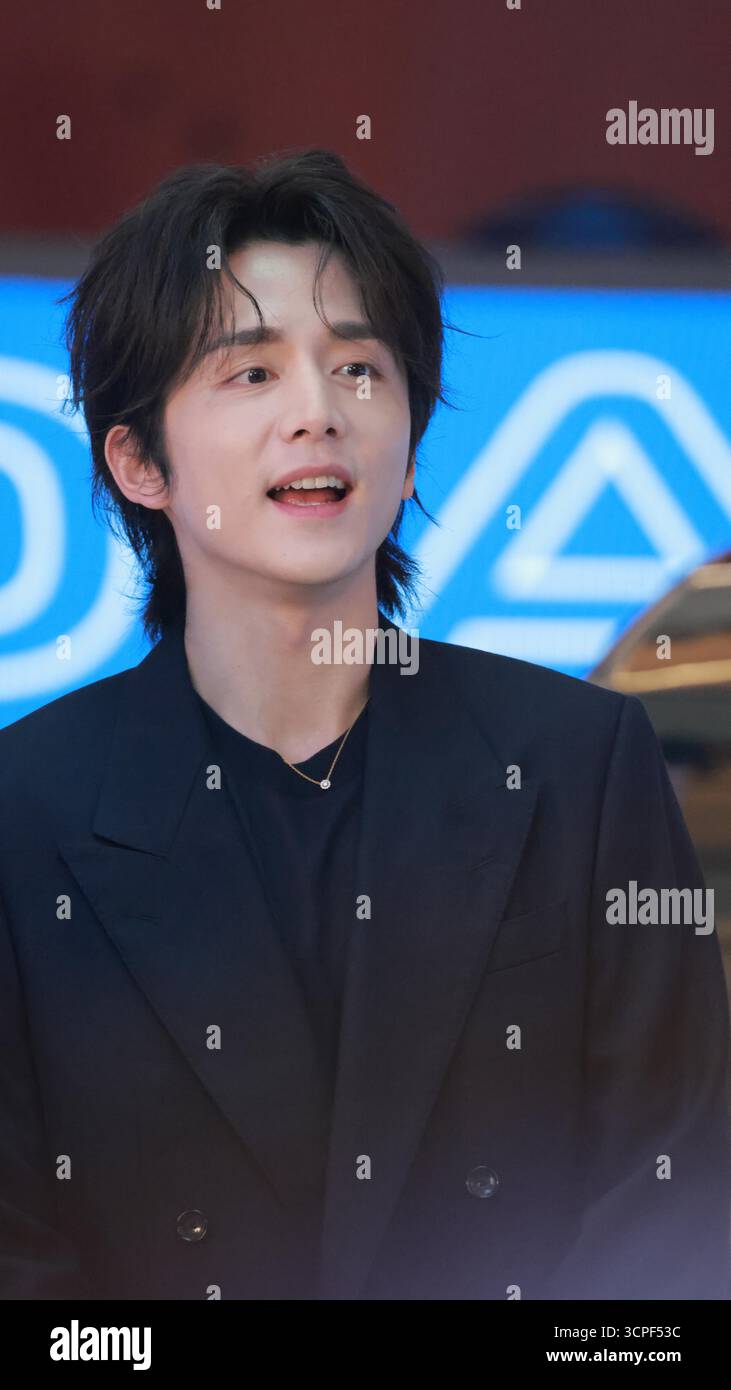 Chinese actor Zhang Xincheng attends an activity in Shanghai, China, 21 ...