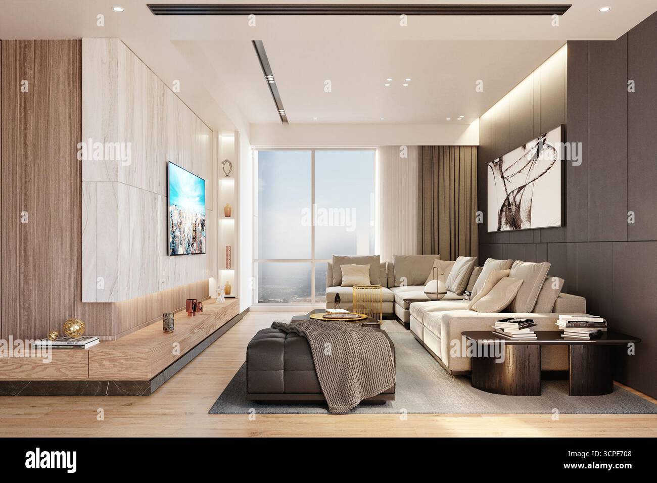 Lounge feature wall view hi-res stock photography and images - Alamy