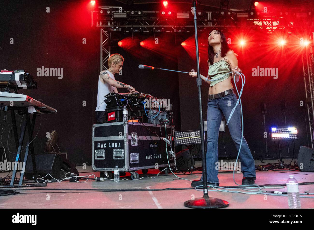 September 25, 2025: Ami Komai vocalist with Kumo 99 performing at the Levitation Music Festival ...