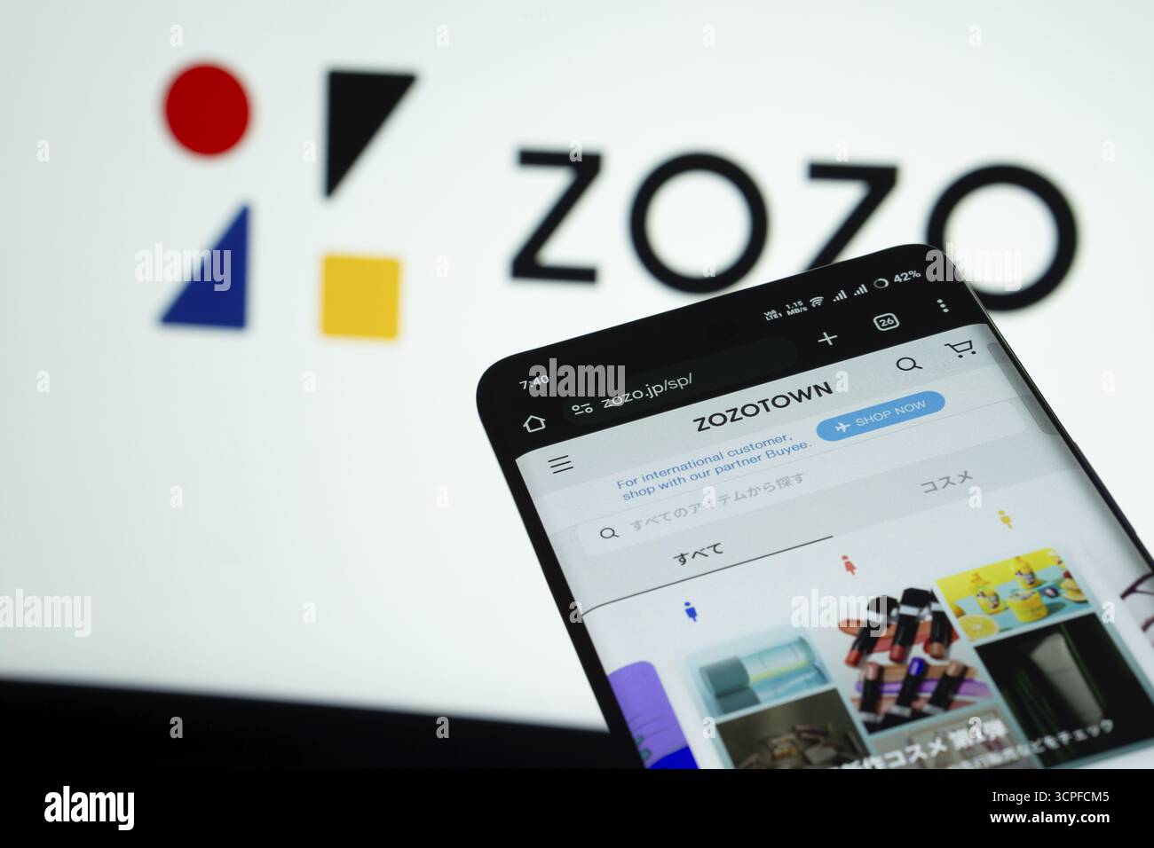 Dhaka, Bangladesh- 03 July 2025: Smartphone displaying ZOZO web ...