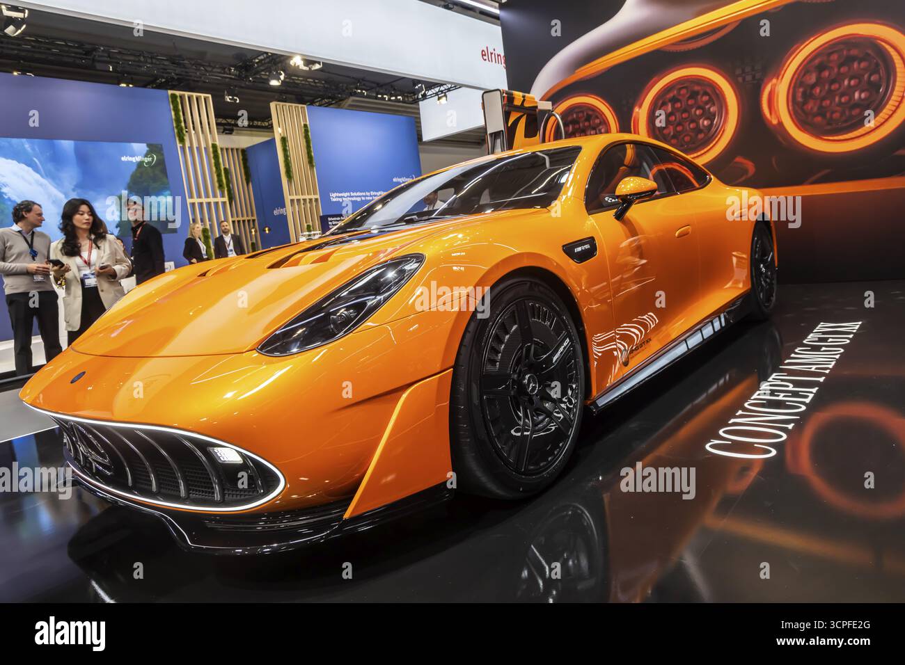 Exhibition stand from Mercedes. Concept AMG GT XX. IAA MOBILITY in ...