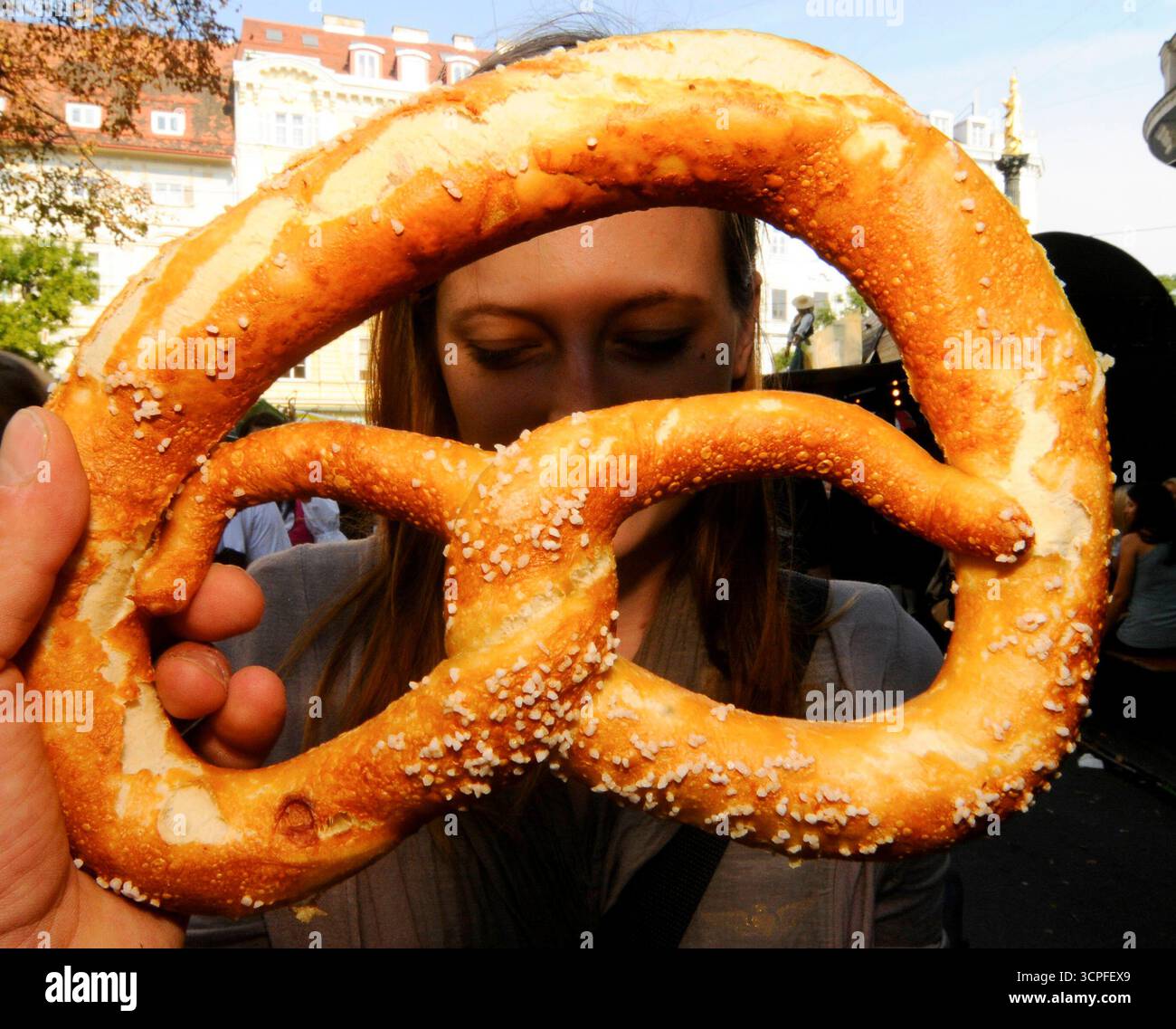 a pretzel sign at a bakery, a salty backed good pretzel sign at the ...