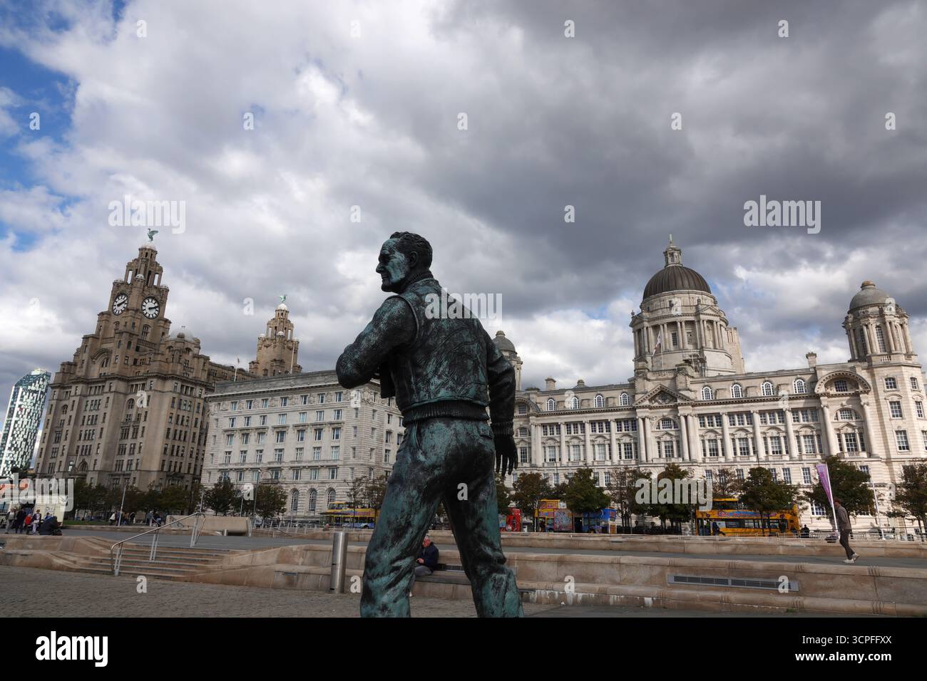 Captain Johnnie Walker statue, hero of the Second World War, stands at ...