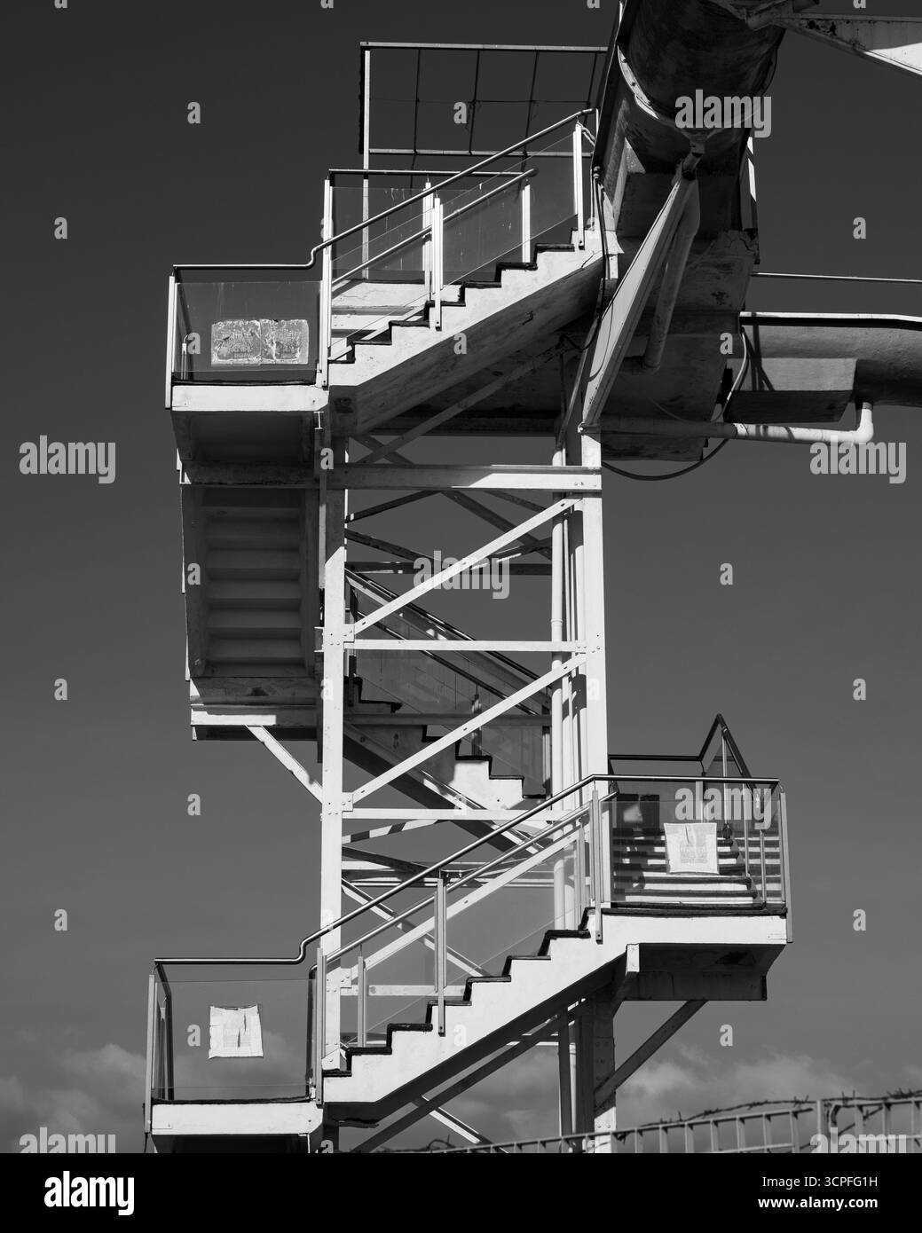 Abandoned rusty water slides - Degraded city Stock Photo - Alamy