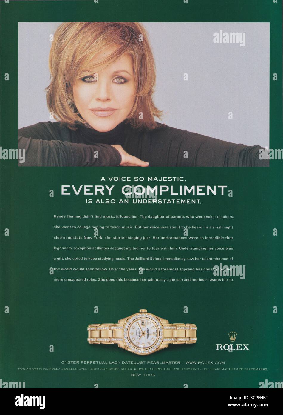 poster advertising Rolex luxury watchmaking brand in magazine from 2003 ...