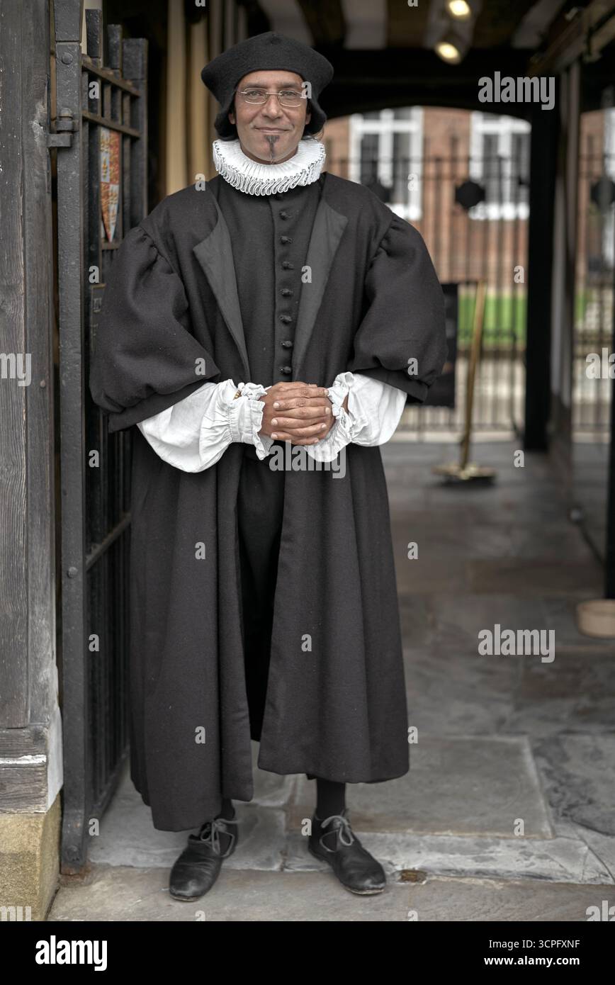 William Shakespeare actor in costume portraying the school headmaster ...