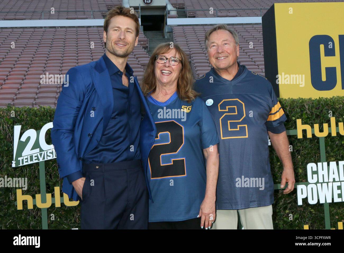 Glen Powell, Cyndy Powell, Glen Powell Sr. at arrivals for CHAD POWERS ...