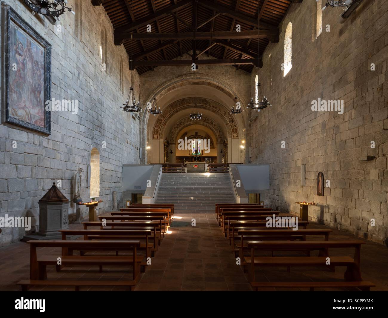 Abbazia di San Salvatore, romanesque styled medieval church in Tuscany ...