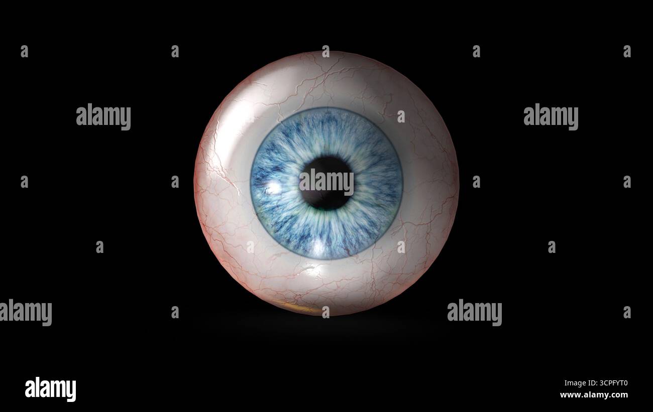 Human Eye Blended With Rotating Planet Earth Stock Photo - Alamy