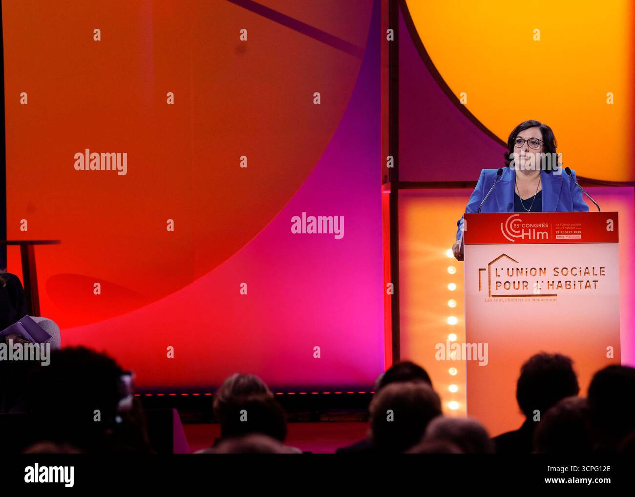 Emmanuelle Cosse President of Union Sociale pour Habitat during Social ...